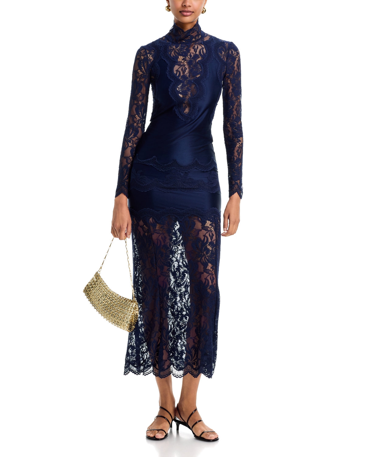 PACO RABANNE Rabanne Scalloped Lace Maxi Skirt